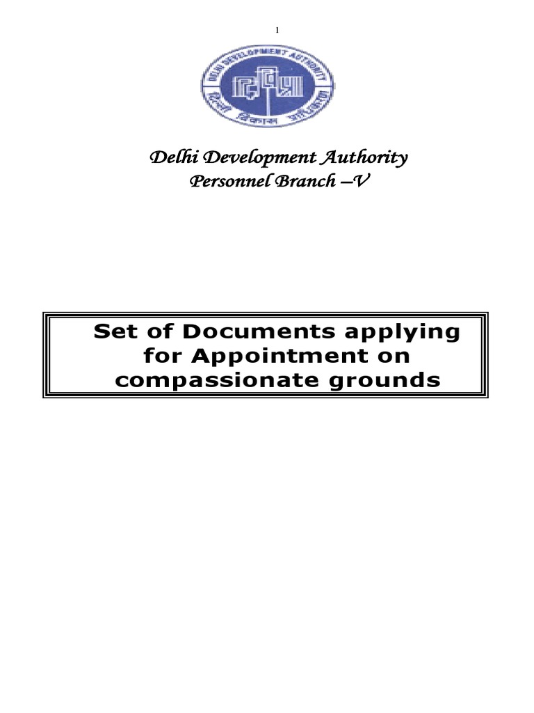 Compassionate Appointment Application Guide | PDF | Notary Public ...