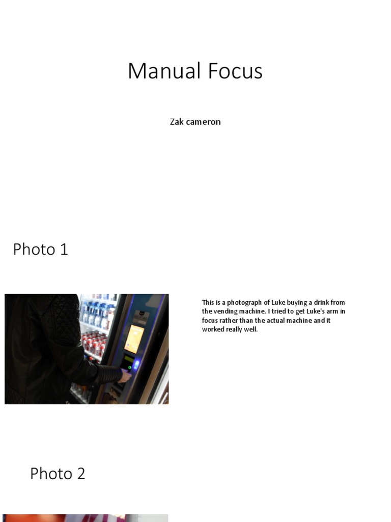Manual Focus Photography Techniques | PDF