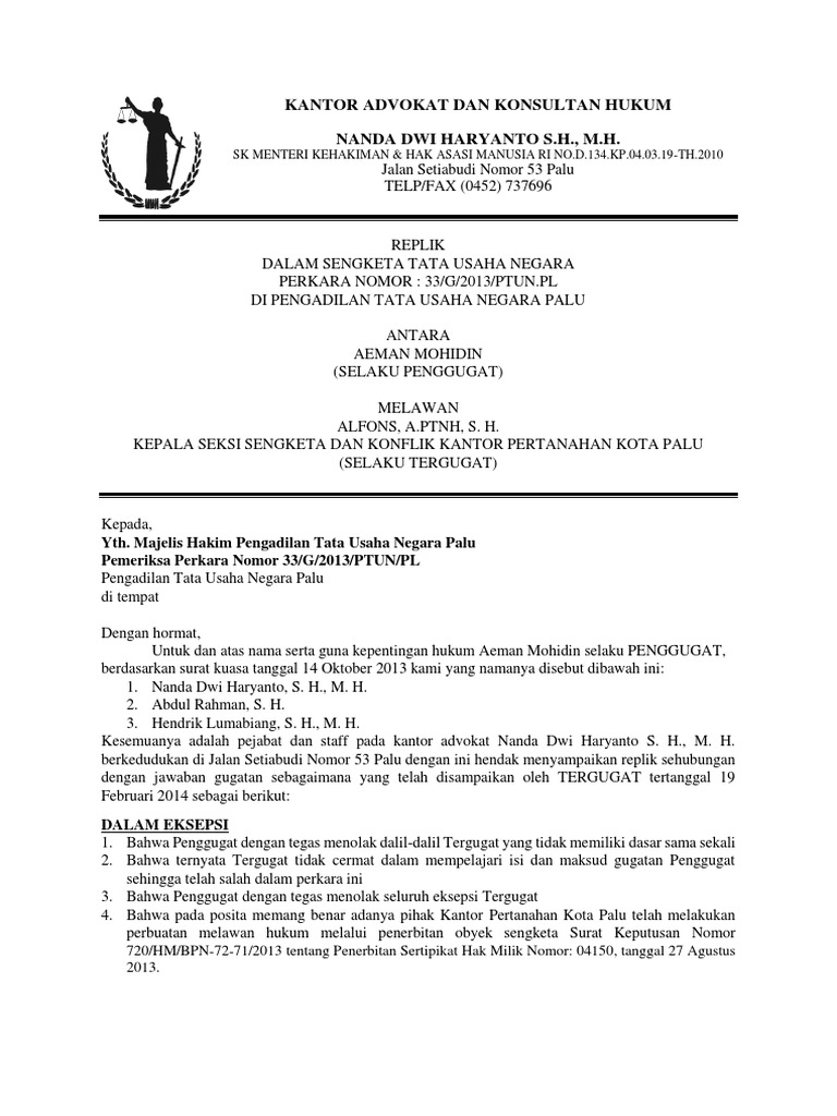 Contoh Replik Tun | PDF