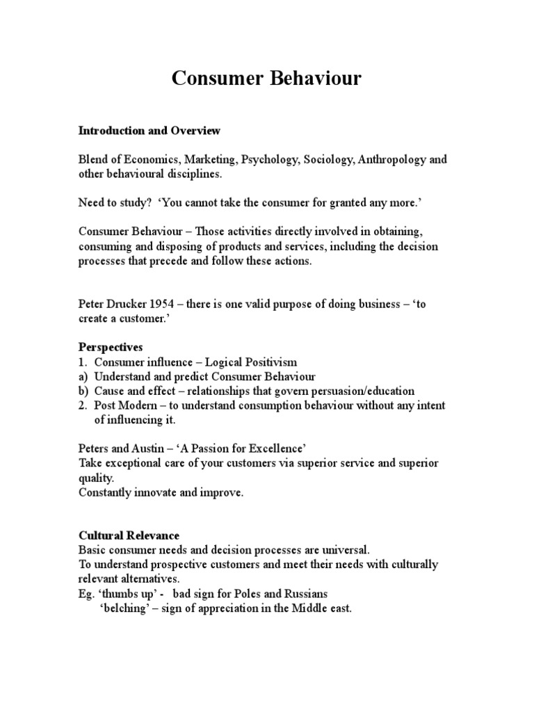 Consumer Behaviour Overview | PDF | Classical Conditioning | Attitude (Psychology)