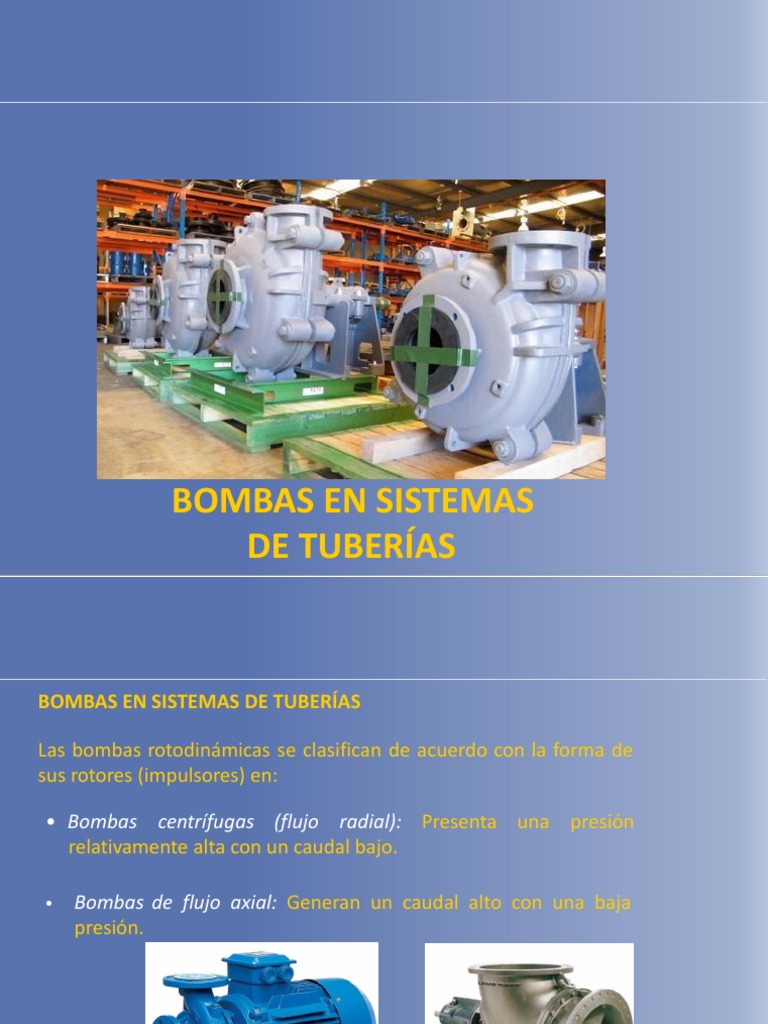 Bombas Rotodinámicas en Tuberías | PDF | Bomba | Presión