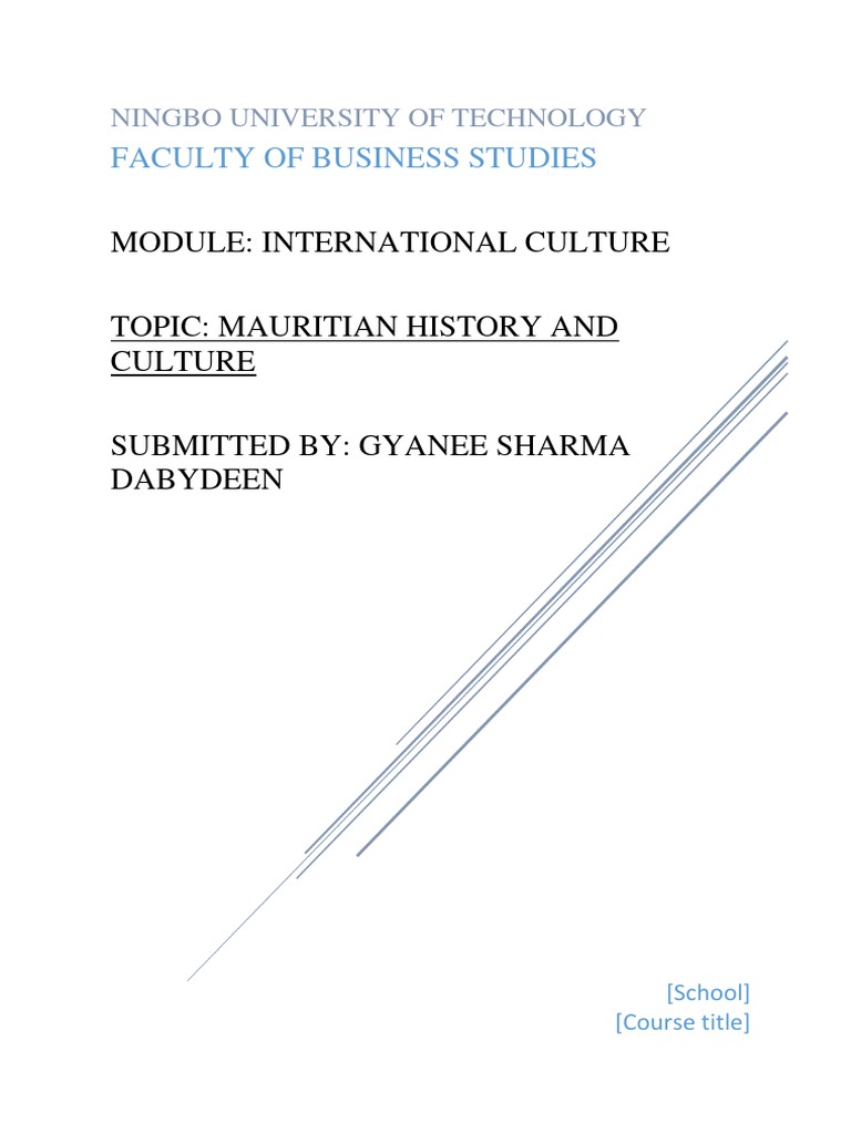 Mauritian History and Culture | PDF | Mauritius | British Empire