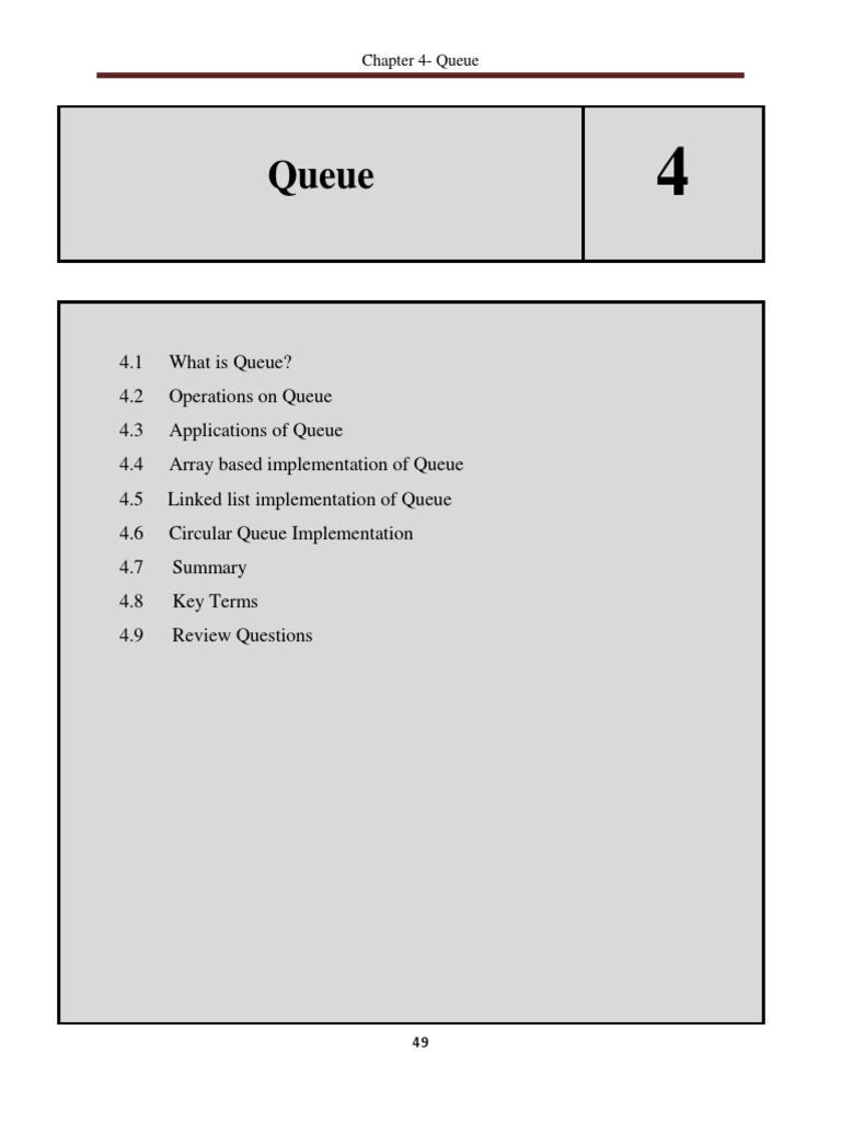 Chapter 4 Complete | PDF | Queue (Abstract Data Type) | Programming Paradigms