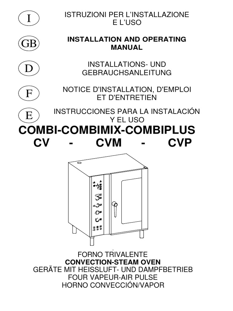 OLIS COMBI OVEN MANUAL CV CVM CVP Electric Eng MANUAL | PDF | Mains ...