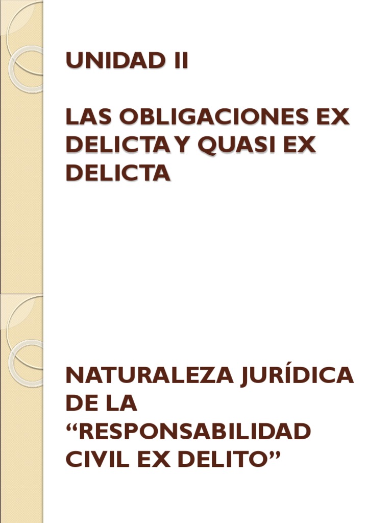 2 - Obligaciones Ex Delicto | PDF | Derecho penal | Ley procesal
