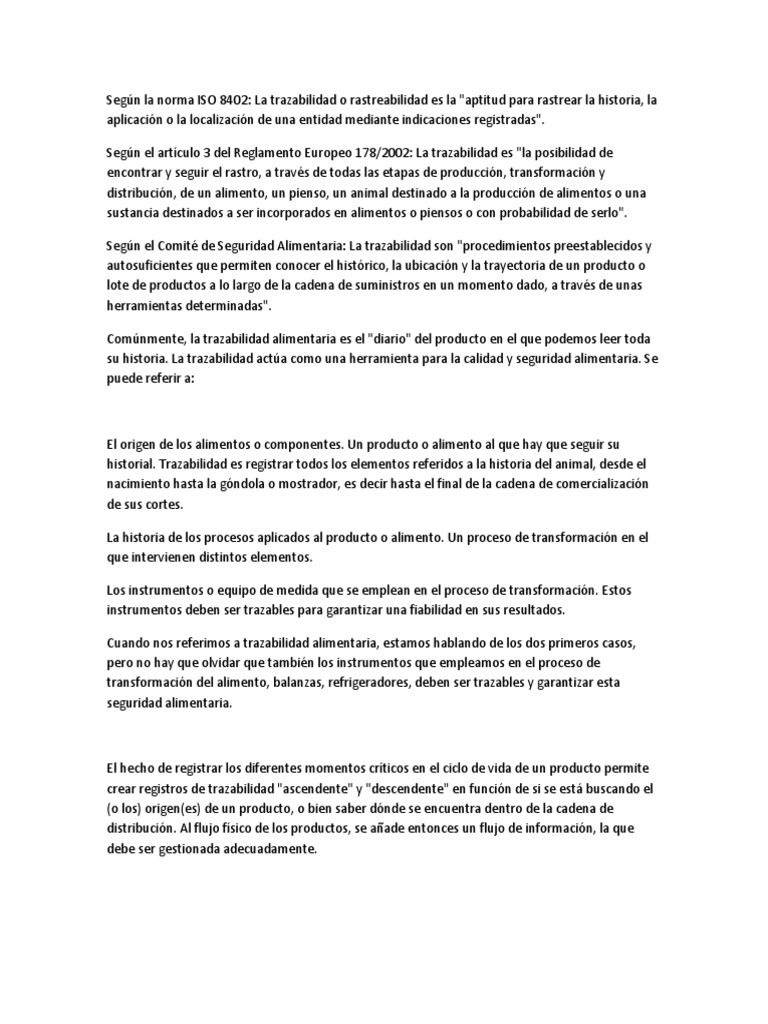 Según La Norma ISO 8402 | PDF | Business | Alimentos