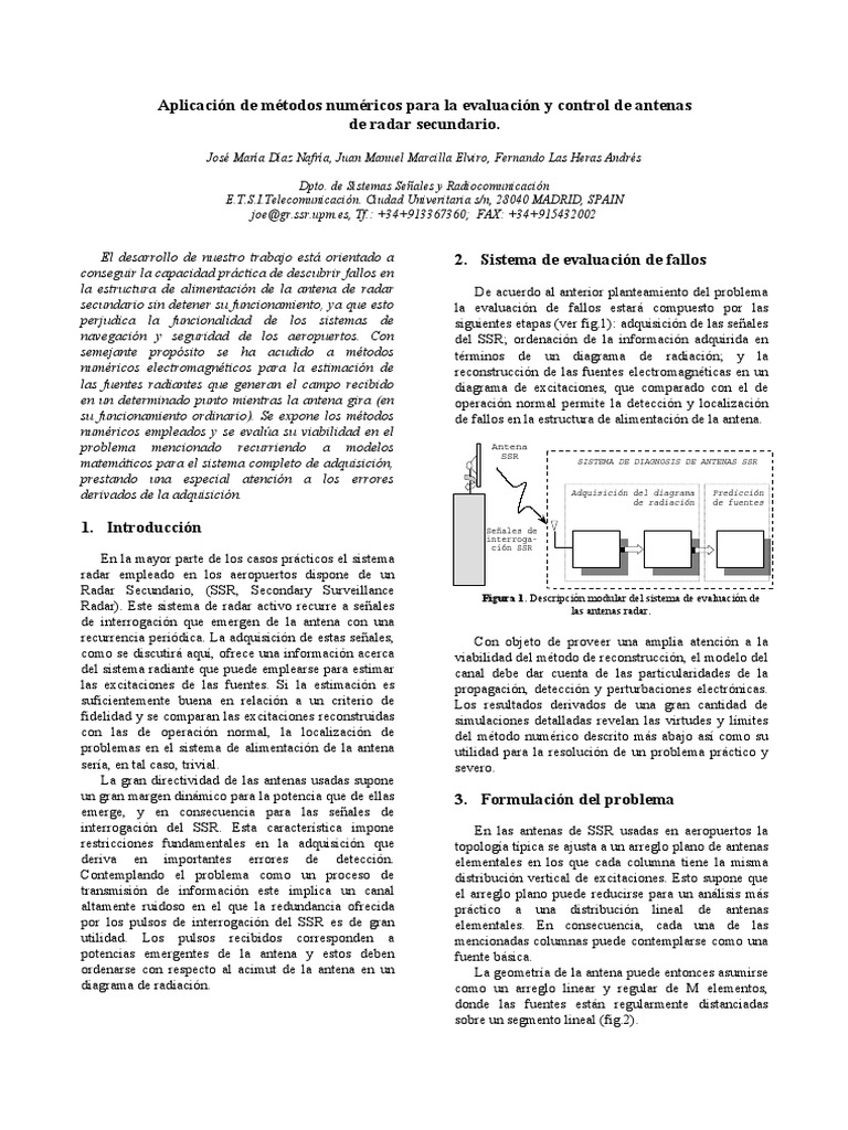 Aplicacion de Metodos Numericos para La | PDF | Antena (Radio) | Análisis numérico