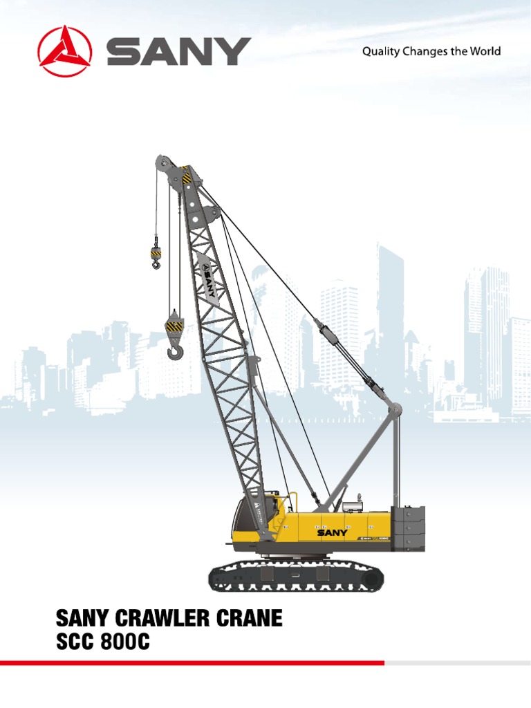 SANY - SCC 800C - 80 t | Crane (Machine) | Engines | Free 30-day Trial | Scribd