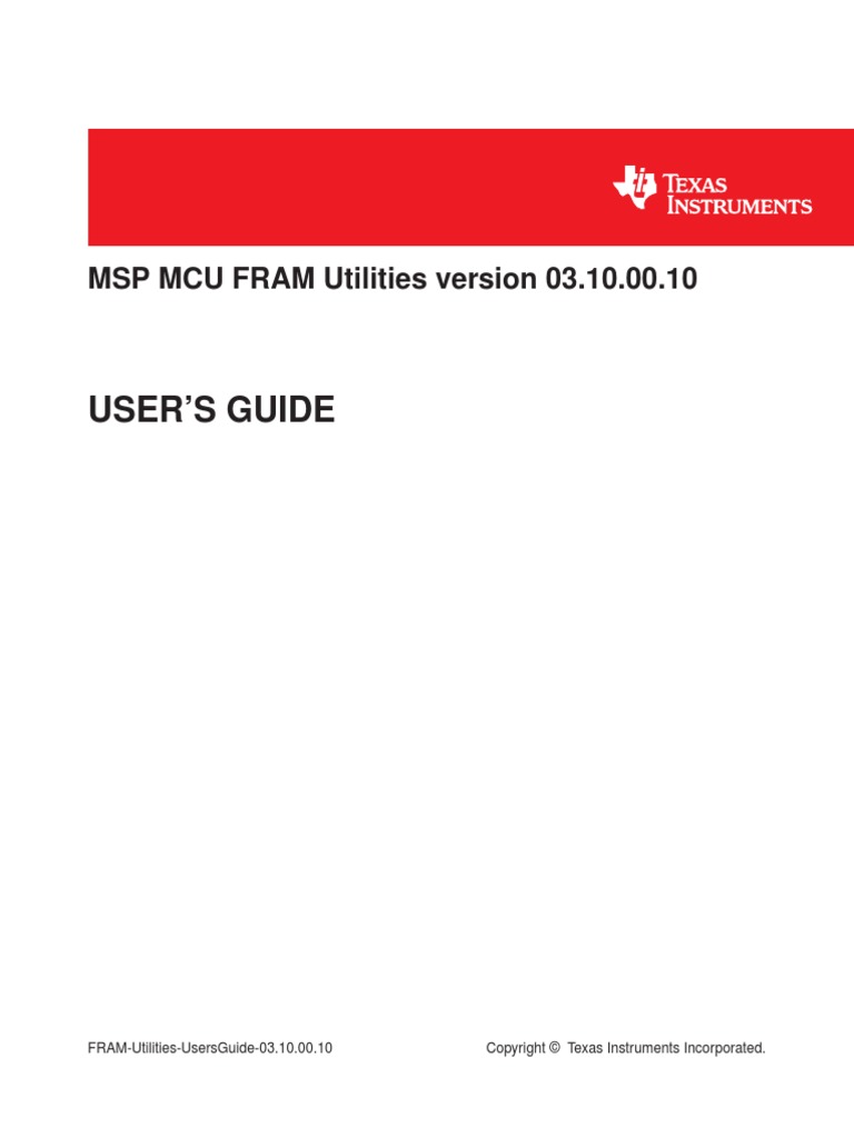 FRAM Utilities UsersGuide | PDF | Computer Data Storage | Application ...