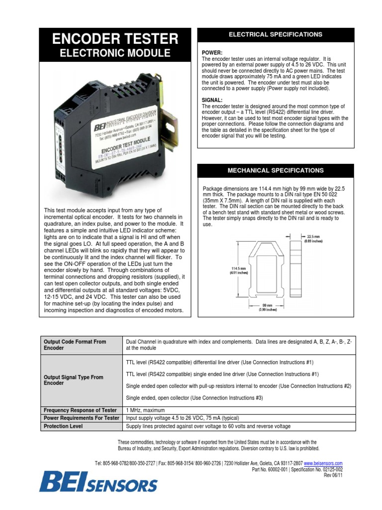 Encoder Tester Module | PDF | Power Supply | Electromagnetism