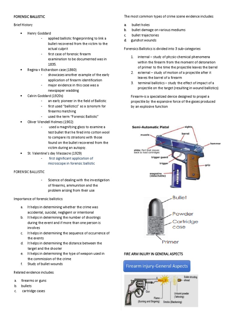 FORENSIC-BALLISTIC-report.docx | Ballistics | Forensic Science