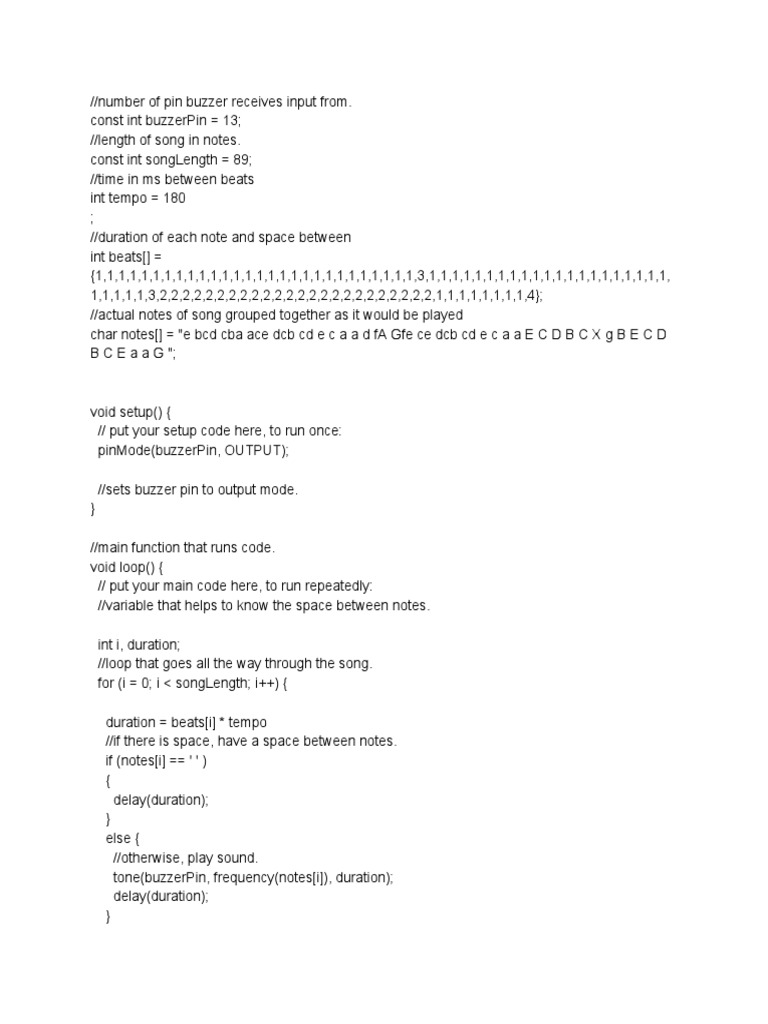 Tetris Theme Arduino Code | PDF | Computer Engineering | Software Engineering