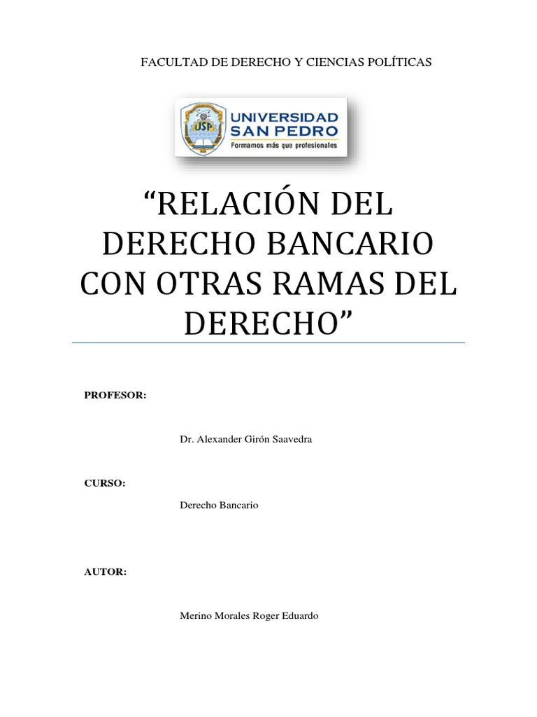 Derecho Bancario | PDF | Bancos | Derecho laboral