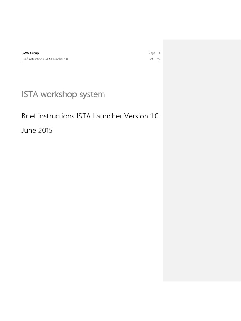D3.50 ISTA Launcher Kurzanleitung V1.3 ENG | PDF | Installation ...