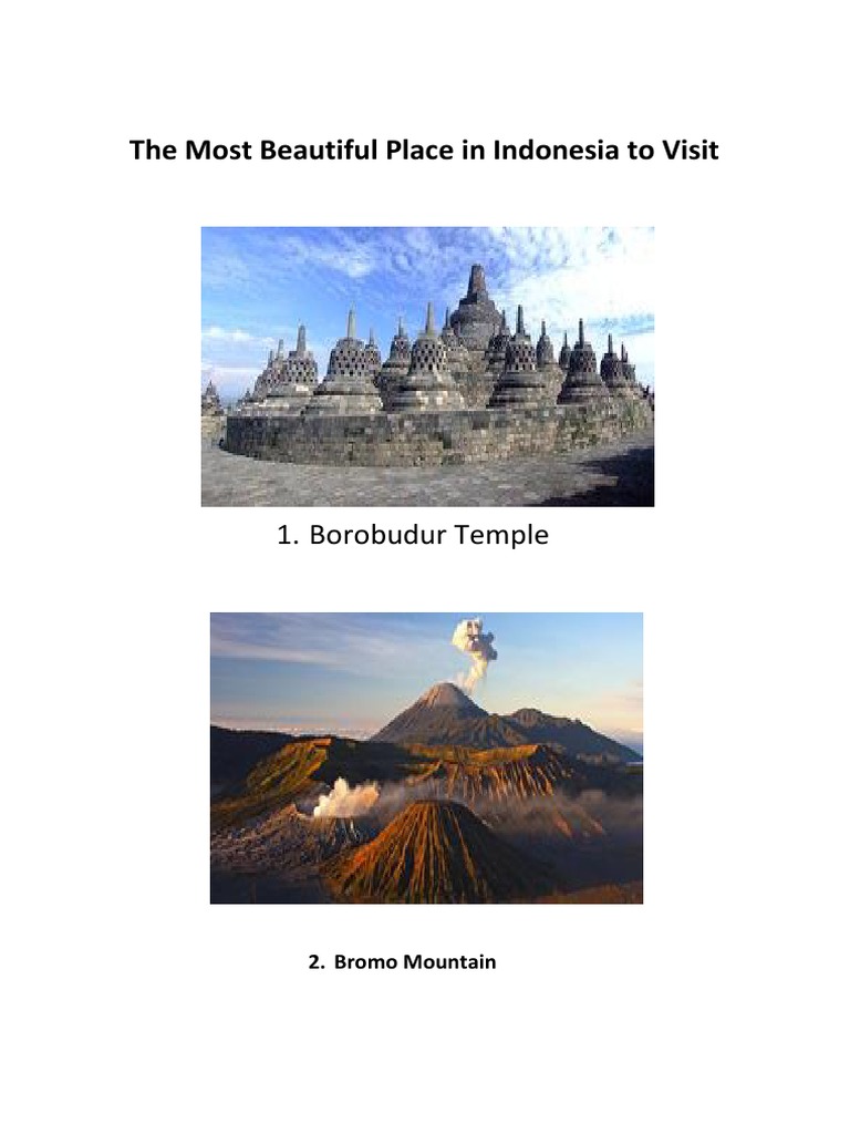 The Most Beautiful Place in Indonesia To Visit | PDF