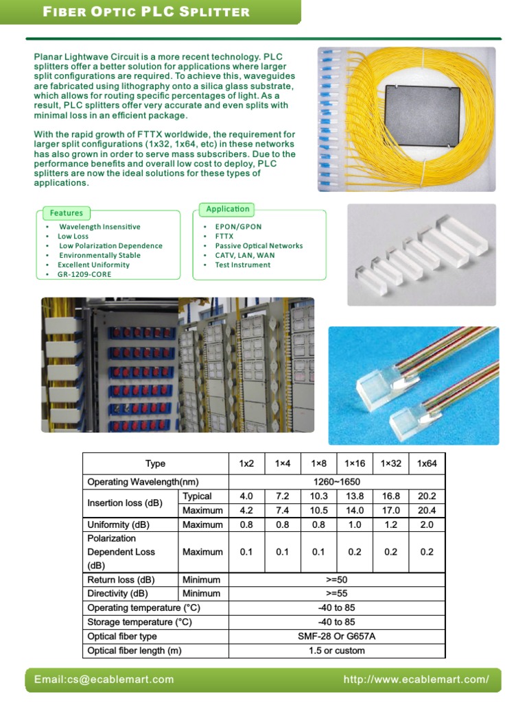 PLC Splitter | PDF | Electromagnetic Radiation | Electronics