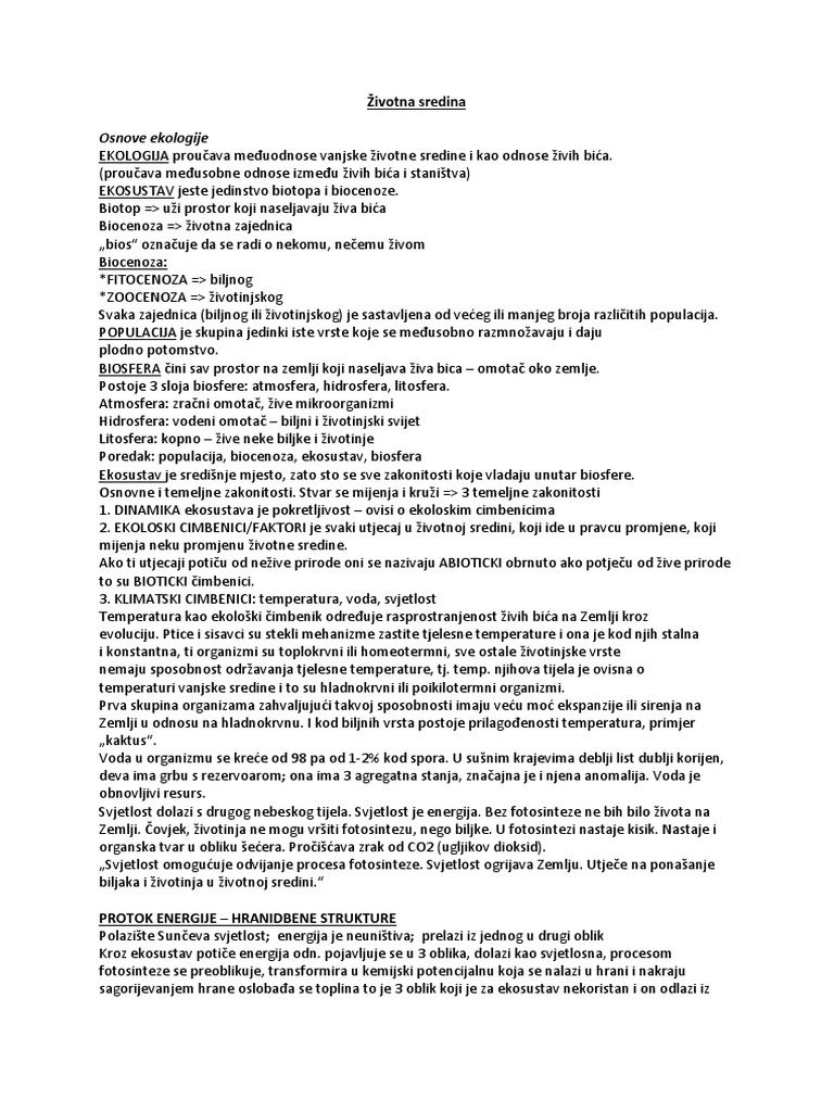 Za Tita Prirode Skripta | PDF