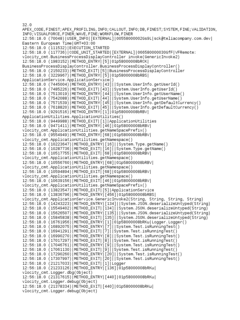 Apex Code Execution Log Analysis | PDF | Data Management | Computer Data