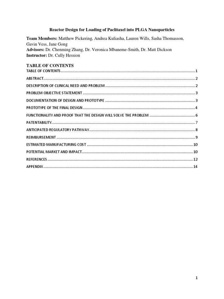 Final Report Draft | PDF | Food And Drug Administration | Clinical Trial