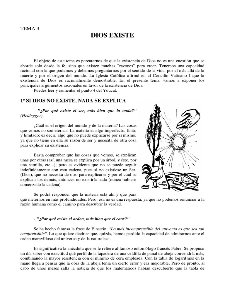 Tema 03.dios Existe | PDF | Existencia | Filosofía