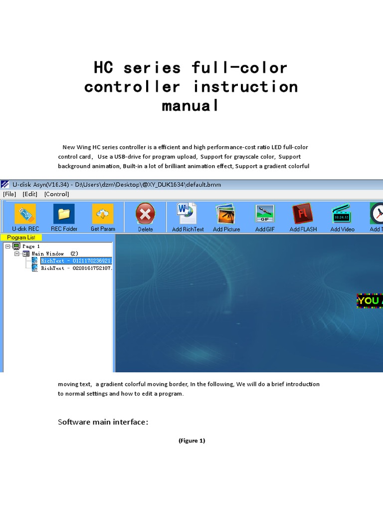 !HC Series Full-Color Controller Instruction Manual | PDF | Button ...