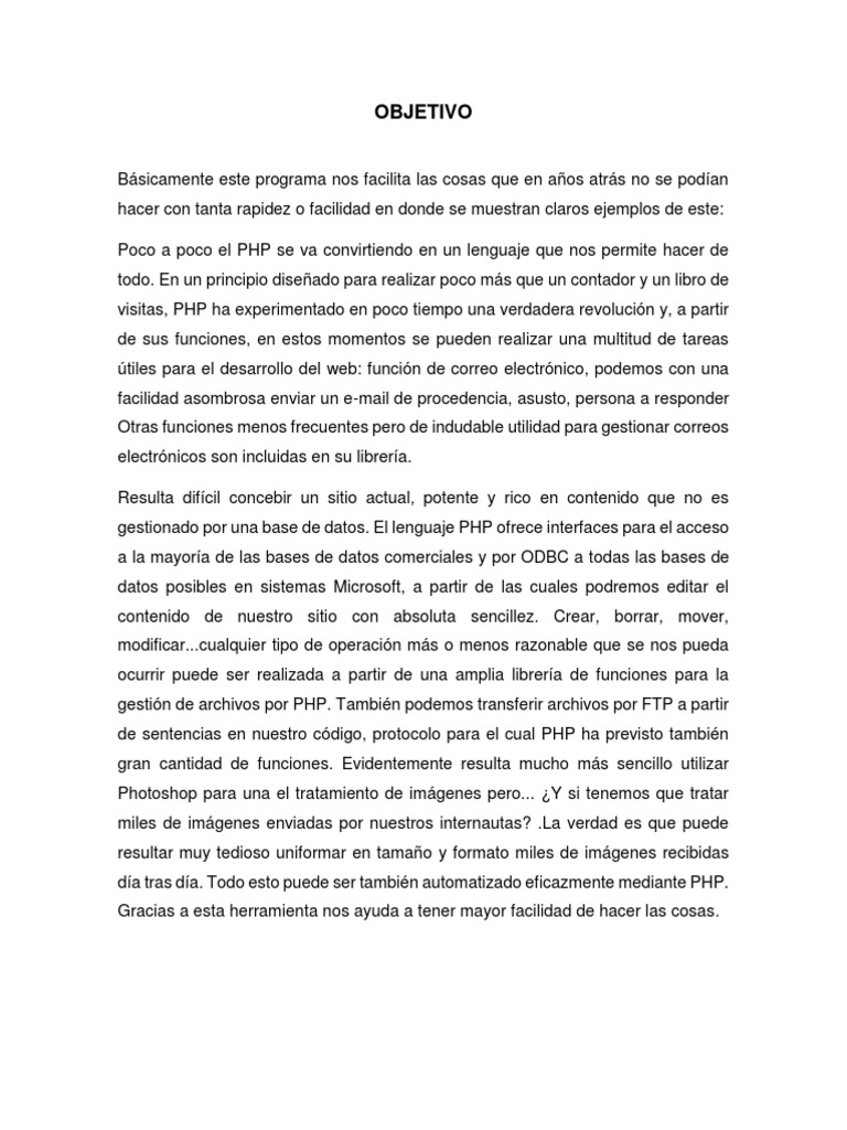 Php-Algoritmos y Lenguaje de Programacion | PDF | Php | Lenguaje de programación