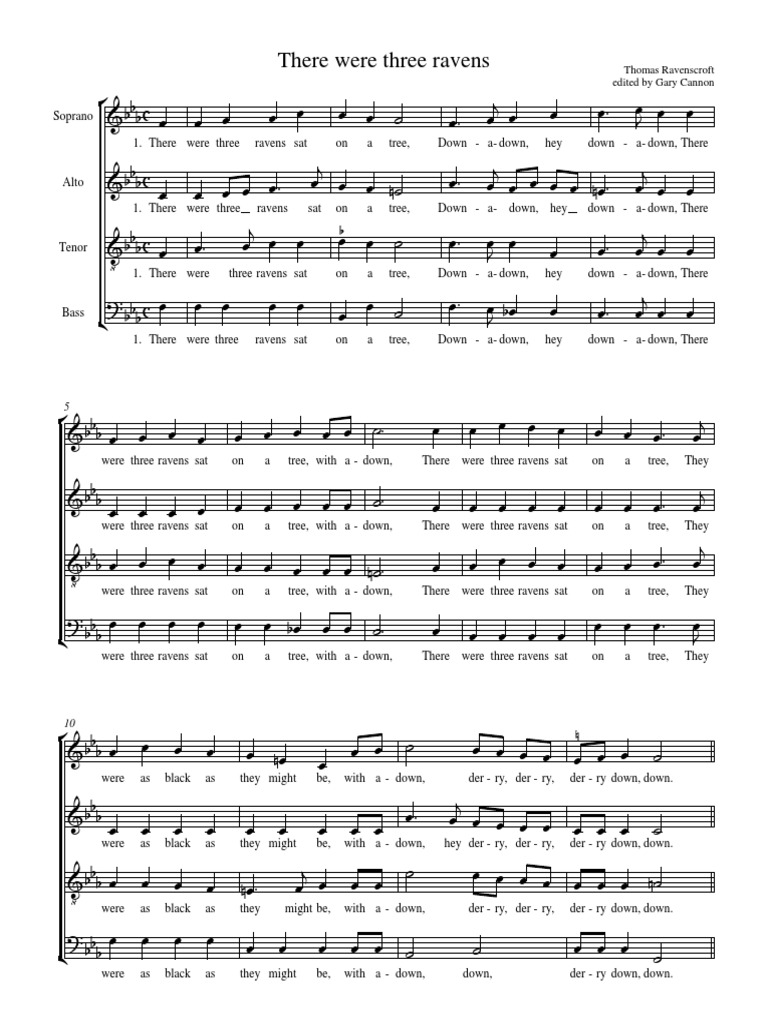 Three Ravens Folk Song Lyrics | PDF | Christian Music | Classical ...