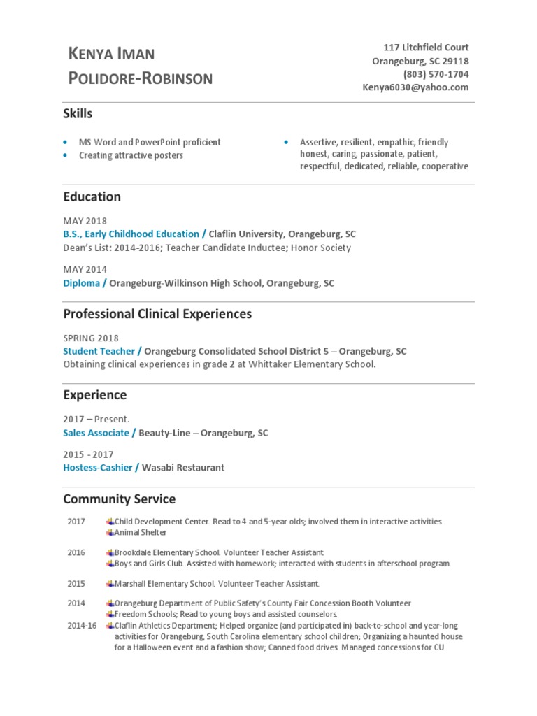 Resume and References | PDF | Behavior Modification | Schools