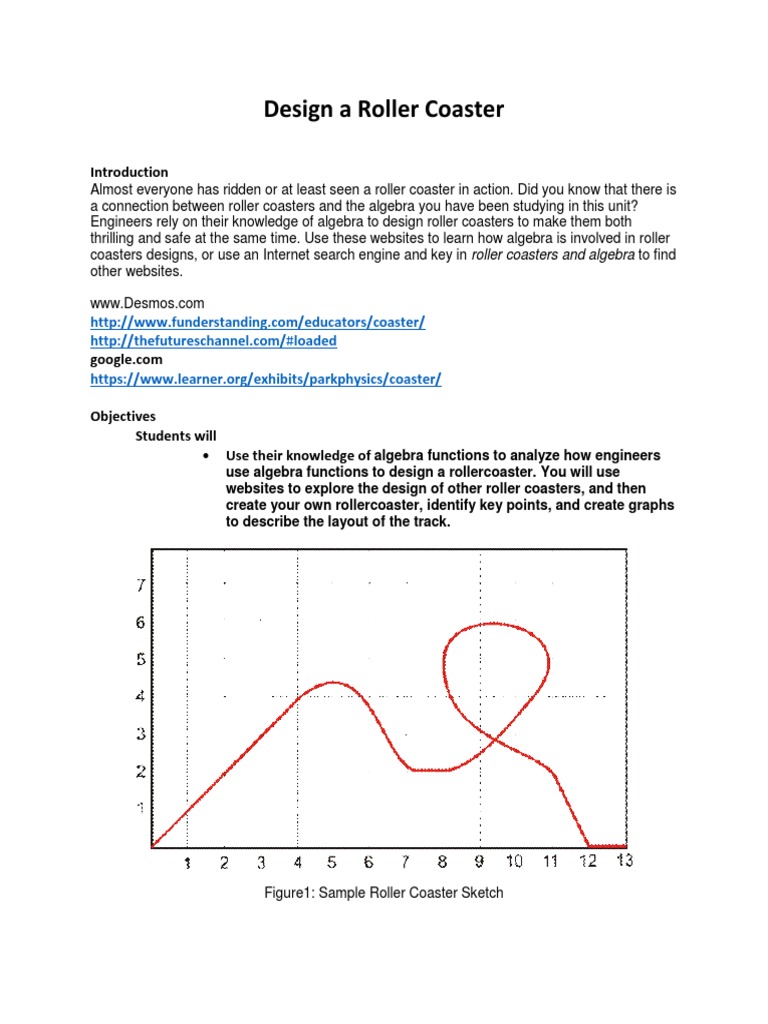 Design A Roller Coaster Project | PDF | Mathematical Analysis ...