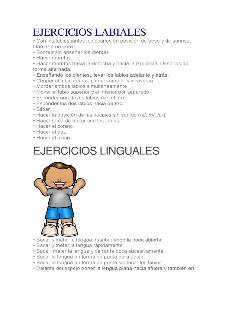 Ejercicios Labiales | PDF | Naturaleza