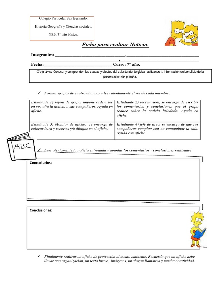 Ficha para Analizar Noticias. | PDF | Cognición | Aprendizaje