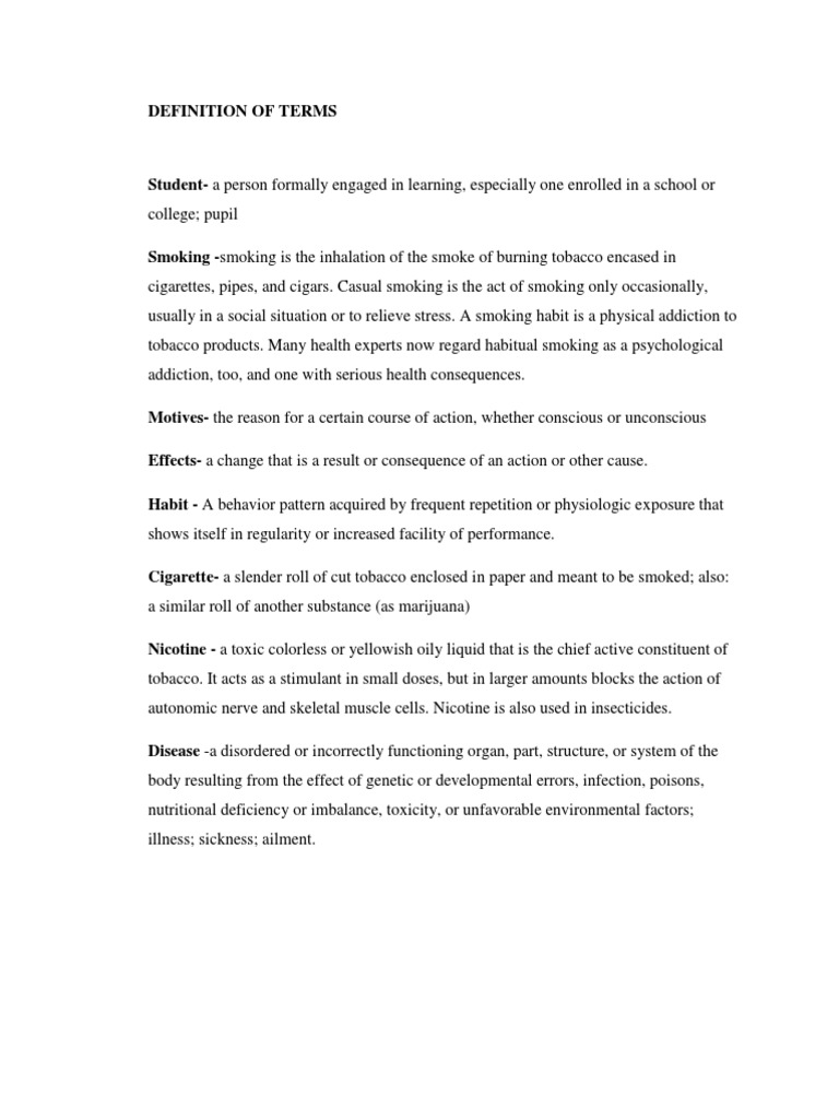 Definition of Terms | PDF