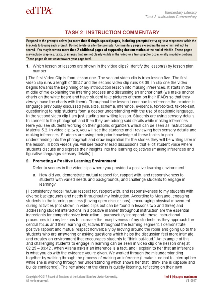 Task 2 Final | PDF | Reading Comprehension | Literacy