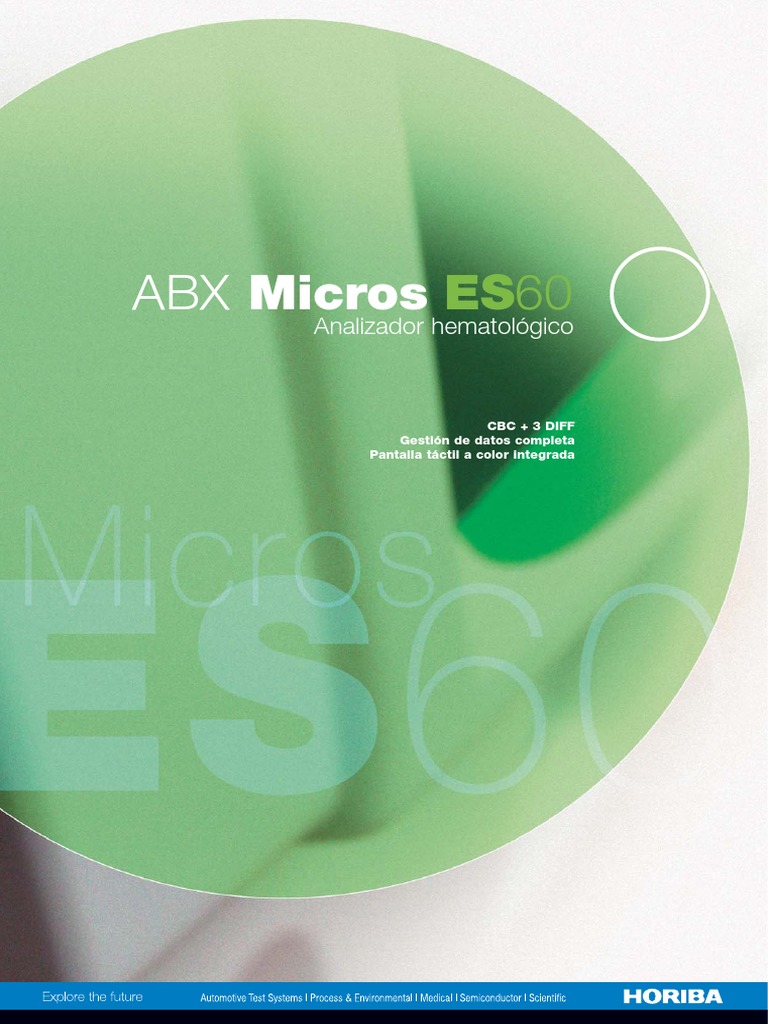 Abx Micros Es60 | PDF | Pantalla táctil | Impresora (Computación)