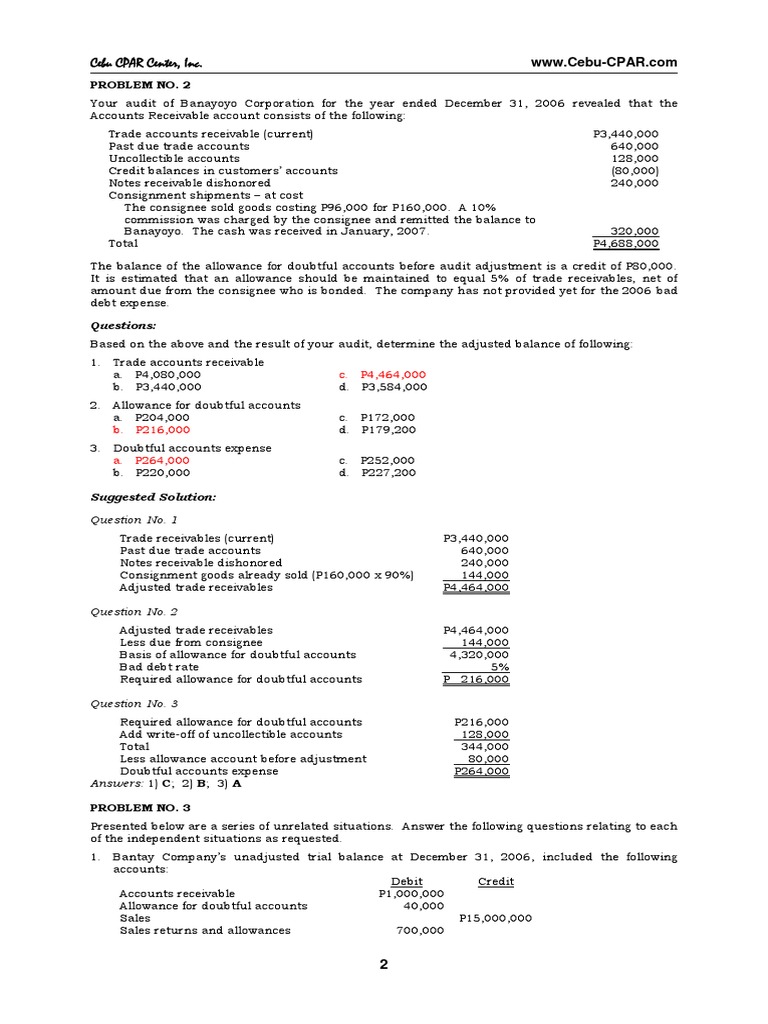 2 1 | PDF | Bad Debt | Debits And Credits