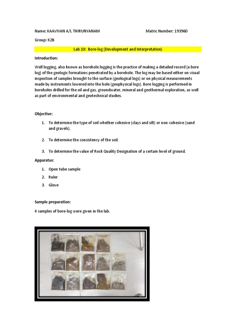 Borelog FINAL | Download Free PDF | Earth Sciences | Geotechnical ...