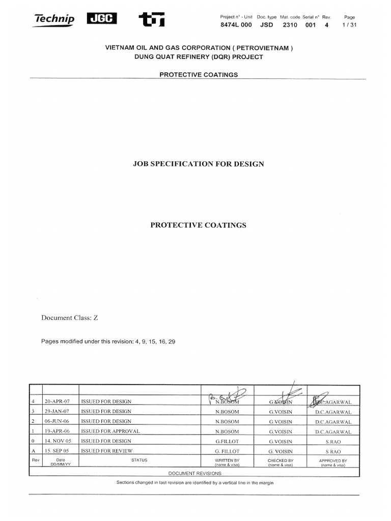 8474L-000-JSD-2310-001-4-Protective Coatings PDF | PDF | Paint | Galvanization