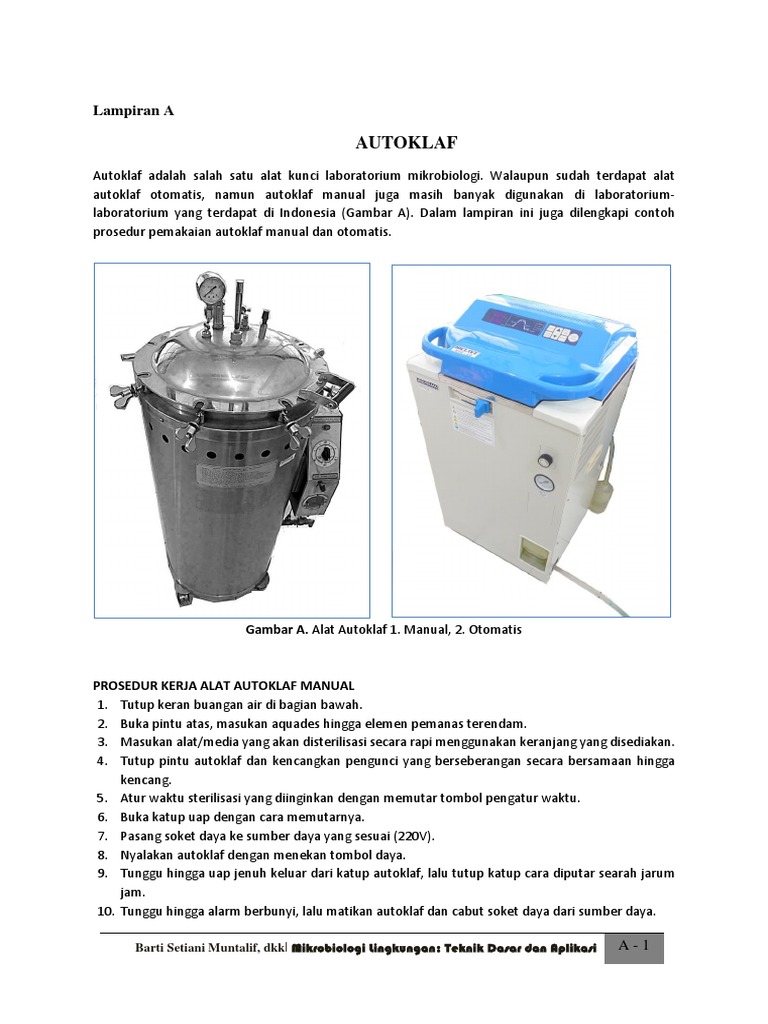 Prosedur Penggunaan Autoklaf Laboratorium | PDF | Sains & Matematika ...
