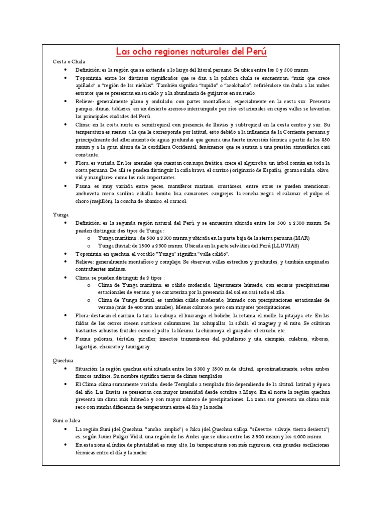 Clima de la región Costa o Chala | PDF | Clima | Perú