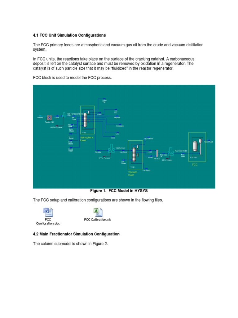 Simulación FCC Hysys | PDF | Separation Processes | Industries