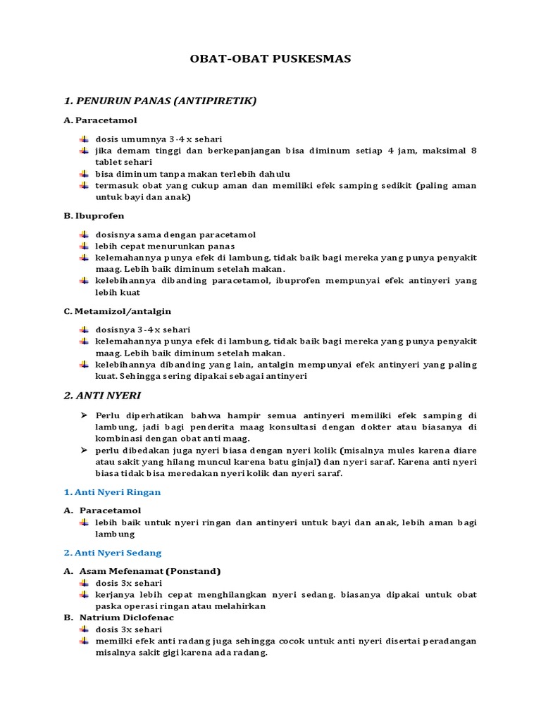 Obat Dan Kegunaannya | PDF