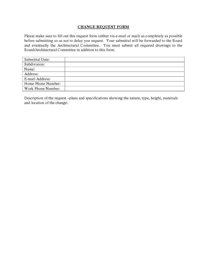 HOA - Change Request | PDF
