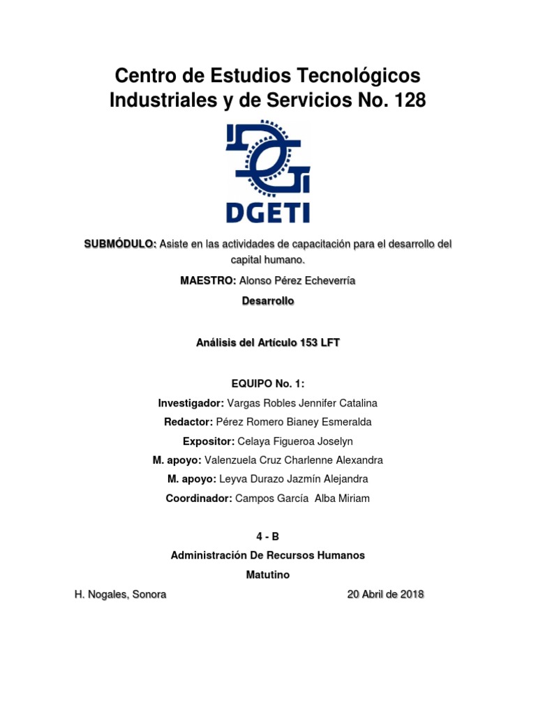 Analisis de Art. 153 | PDF