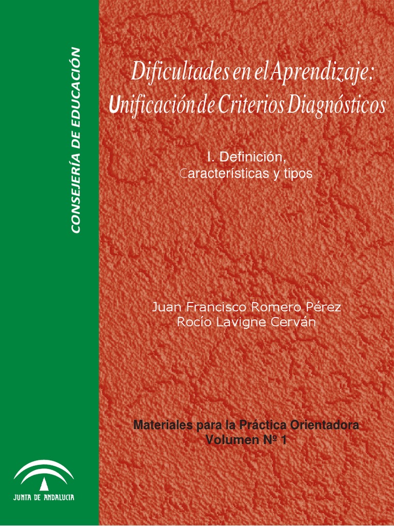 Dificultades en El Aprendizaje Unificación de Criterios Diagnósticos VOL1 | PDF