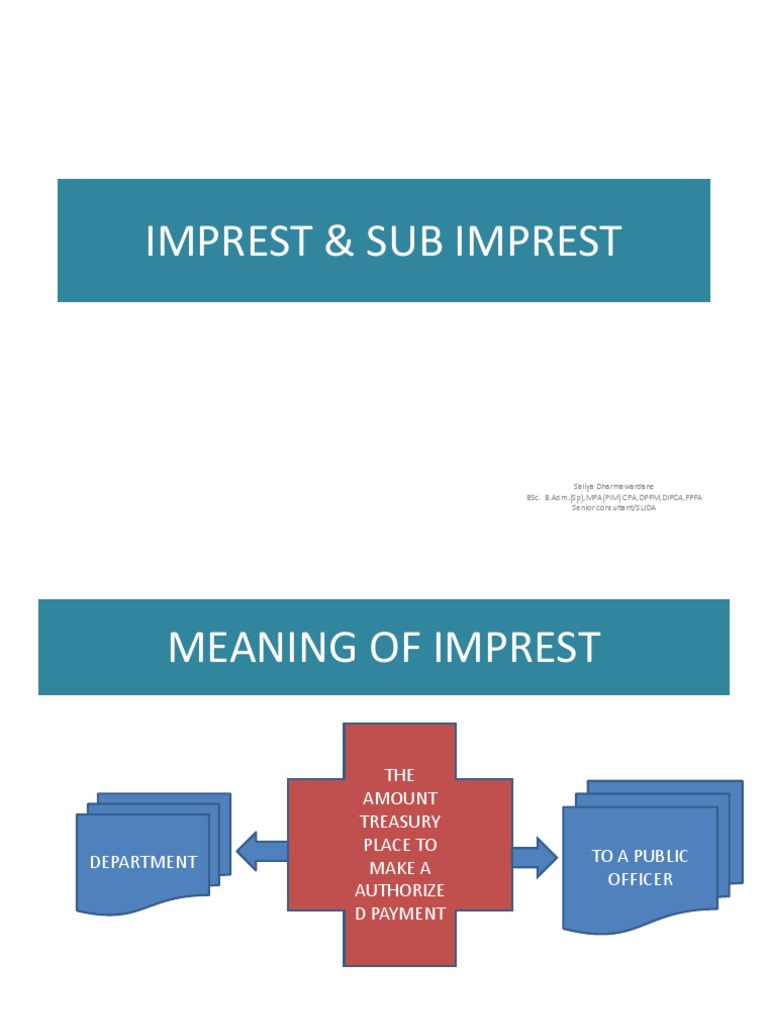 Imprest & Sub Imprest | PDF | Payments | Service Industries