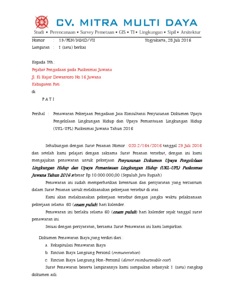 Penawaran Mitra Multi Daya | PDF