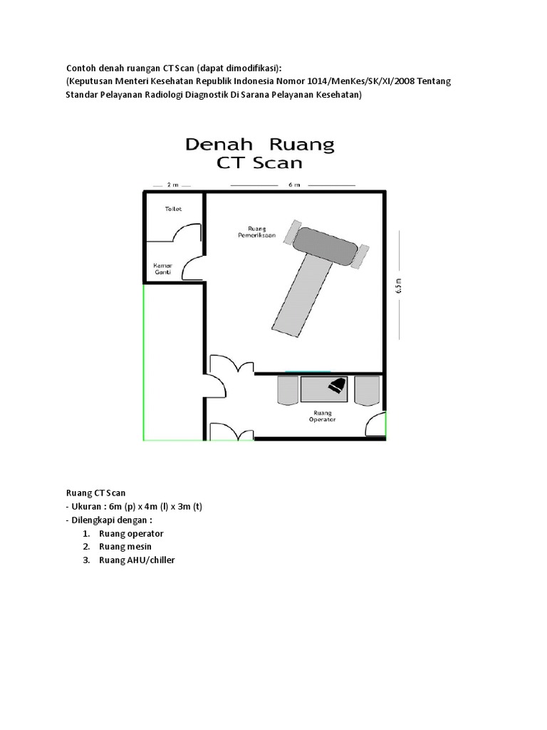 Contoh Denah Ruangan CT Scan | PDF