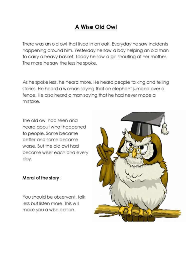 Wise Old Owl: Listen to Learn | PDF
