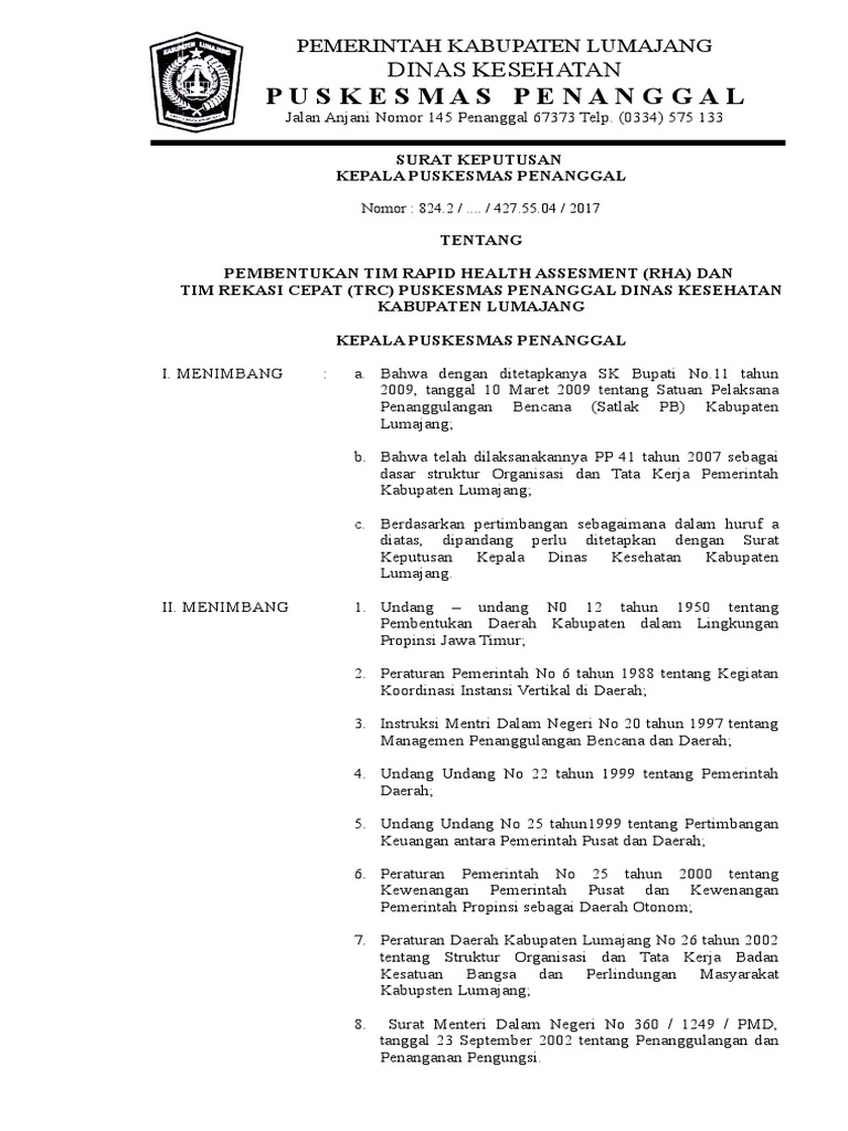 TRC. RHA PKM PNGGL | PDF