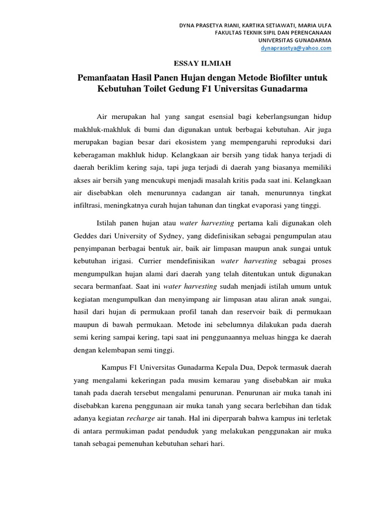 Essay Ilmiah | PDF